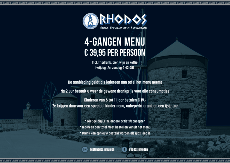 4-gangen menu – Rhodos